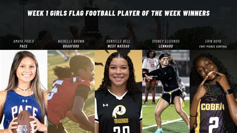 Flag Football Week 1 Girls Flag Football Player Of The Week Winners
