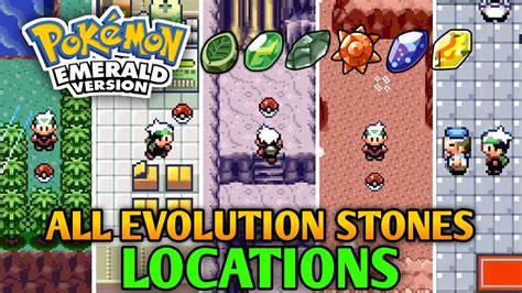All Evolution Stones Location In Pokemon Emerald Fire Stonethunder