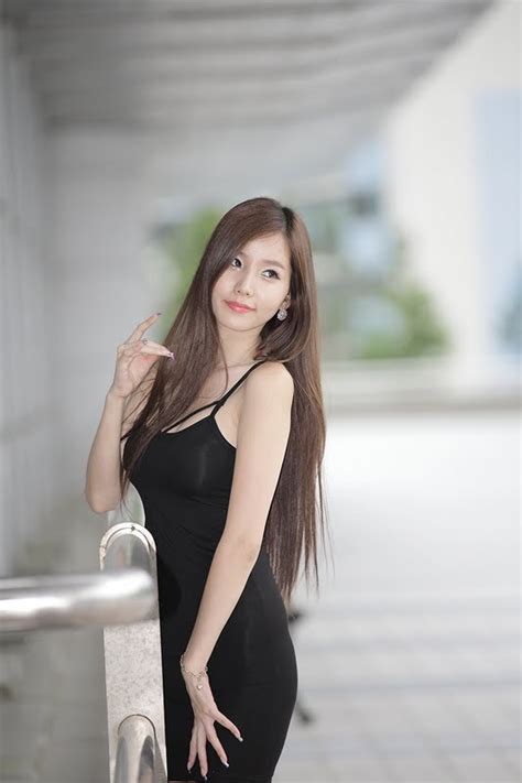 Beautiful Model Lee Ji Min In Black Dress Korean Models Photos Gallery