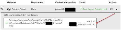 Powerbi Pbi Services Odbcdatasource Dynamic Dsn Name Stack Overflow