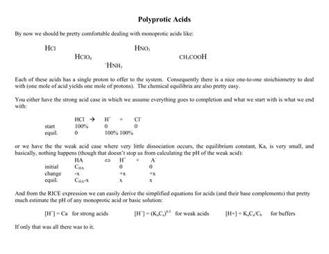 Polyprotic Acids