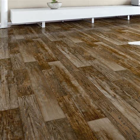 Congoleum Wagon Wheel Brown Wood Look 13 Mil X 12 Ft W Waterproof Cut