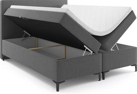 Meuba Home Atlanta Boxspring Donkergrijs 160x200 Velvet Met