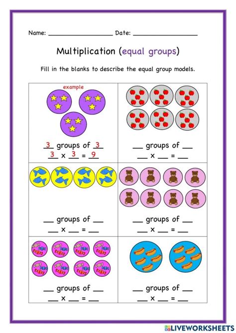 Equal Groups Multiplication Worksheets Printable Worksheets