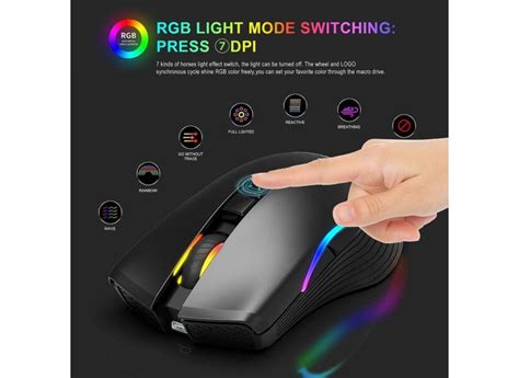 24g Jogo De Mouse Sem Fio Usb Carga 2400dpi Ajustável Gaming Mouse