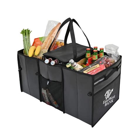 Recycled Structured Cargo Carrier Organizer With Cooler Bag One Color