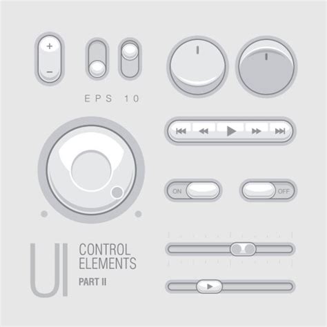 Dark Web Ui Elements Royalty Free Vector Image