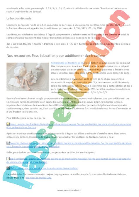 Additionner Des Fractions Tout Pour Des Séances Réussies