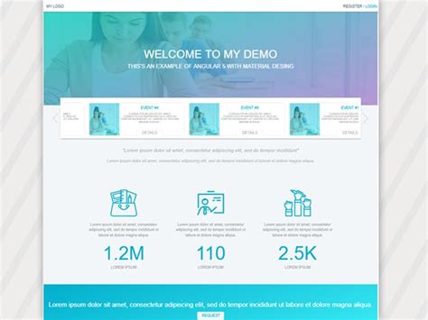 Demo Site Material Desing Angular5