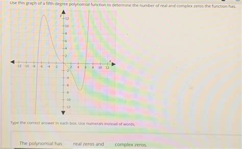use this graph of a fifth degree polynomial function to determine the