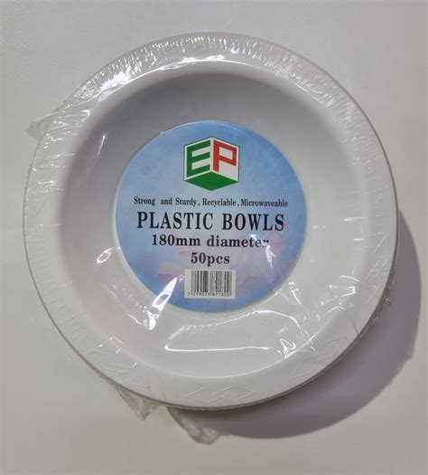 Ep Plastic 7 Inch Bowl 180mm 50pc