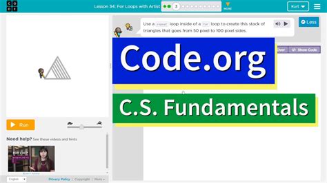 Code Org For Loops With Artist Part Answers Explained Course F