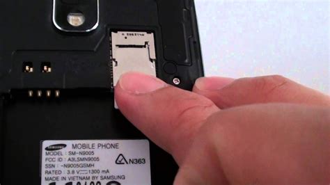 Samsung Galaxy Note 3 How To Remove A SIM Card YouTube