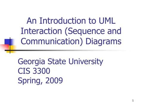 Ppt An Introduction To Uml Interaction Sequence And Communication