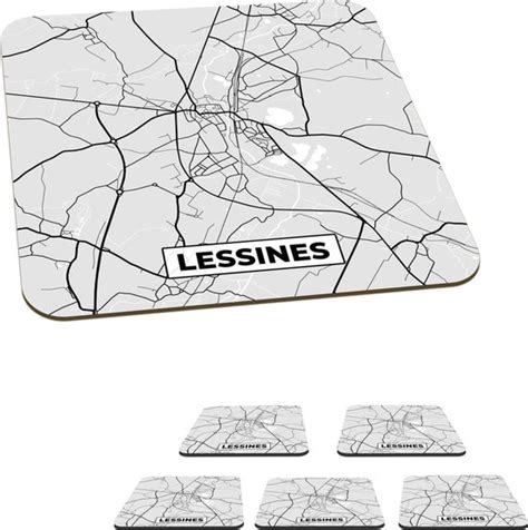 Onderzetters Voor Glazen België Lessines Stadskaart Kaart