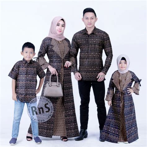 Jual 0batik Couple Keluarga Modern Terbaru Set Couple Batik Keluarga