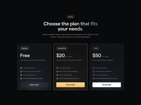 Pricing Card Designs Themes Templates And Downloadable Graphic Elements On Dribbble