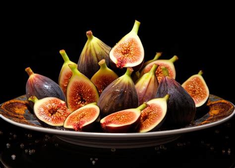 Premium Photo Ripe Fig Fruit On A Plate