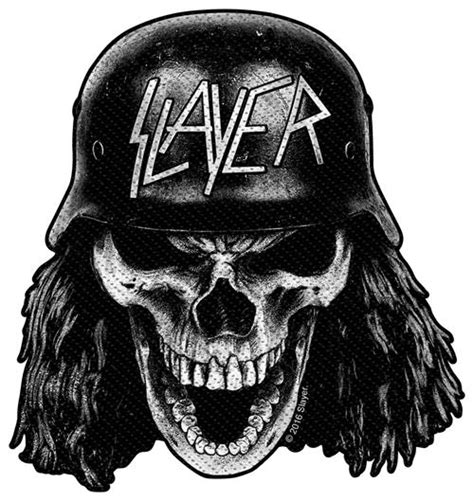 Slayer Skull Printed Woven Patch Rock Town Hollywood