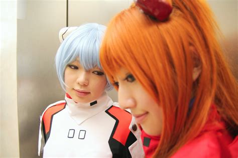 The Big Imageboard Tbib Ayanami Rei Blue Hair Cosplay Namada Neon