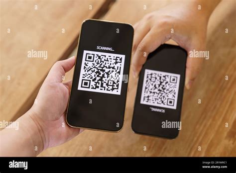 Qr Code Payment E Wallet Man Scanning Tag Accepted Generate Digital