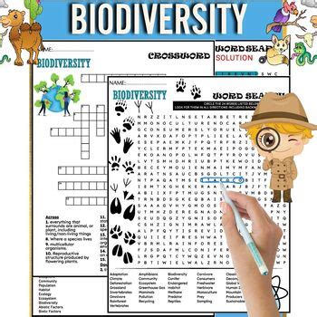 Biodiversity Reading Comprehension Passage PUZZLES Quiz DIGITAL BUNDLE