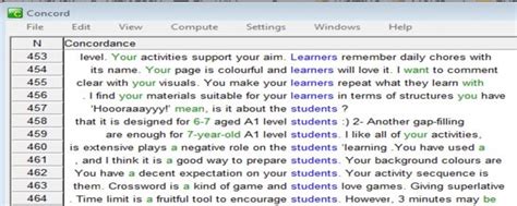 Concordance Lines For Learners And Students Download Scientific