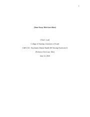 EBP Article Review Template Docx Your Essay Title Goes Here First I Last College Of Nursing