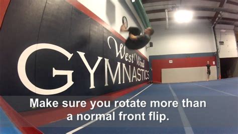 Inward Wall Frontflip Tutorial Youtube