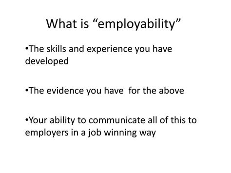 Ppt Employability Powerpoint Presentation Free Download Id
