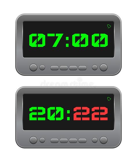 Digital Clock Watch Icon Stock Vector Illustration Of Hour 266223026