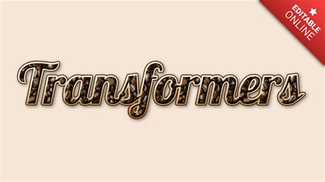 Transformers Coffee Texture Text Effect Generator