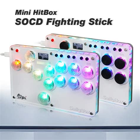 Fightingbox Mini Hitbox Socd Fighting Stick Controller For Ps4 Ps3 Pc Switch Wasd Sallybox Built