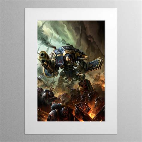 Knight Errant Art Print Warhammer 40k Collectible Warhammer Art