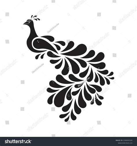 Abstract Peacock Logo Design Peacock Icon Stock Vector Royalty Free