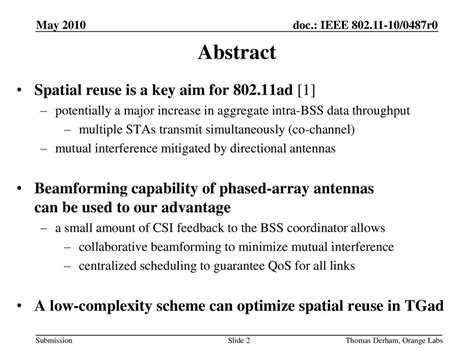 Scheduled Spatial Reuse With Collaborative Beamforming Ppt Download