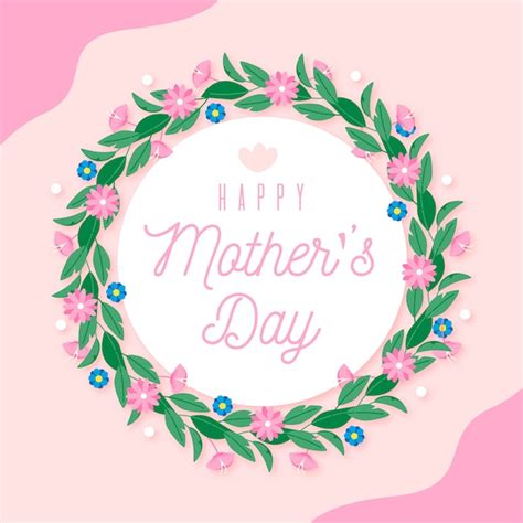 Día de la madre floral Vector Premium