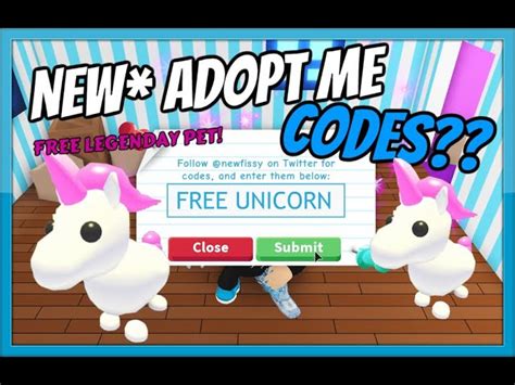 Adopt Me Unicorn Code Roblox Adopt Me Unicorn Free How To Get Free My