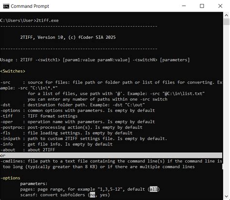 Fcoder 2tiff Command Line Syntax