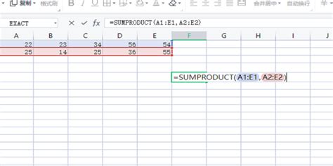 Excel中两行数字上下对应相乘再相加360新知