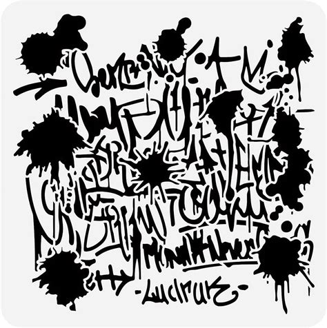 1pc Stain And Splatter Stencil Messy Writing Stencil Plastic Splatters