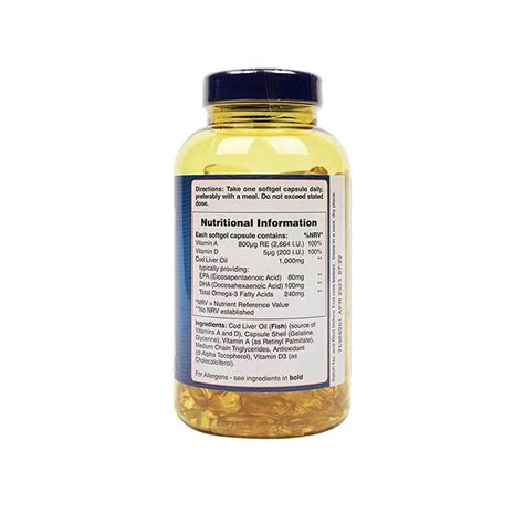 Holland And Barrett Cod Liver Oil 410mg 250 Capsules Ehavene
