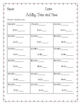 Adding Tens And Ones By Janelle Janke Teachers Pay Teachers