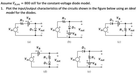 Assume V D On 800mV For The Constant Voltage Diode Chegg