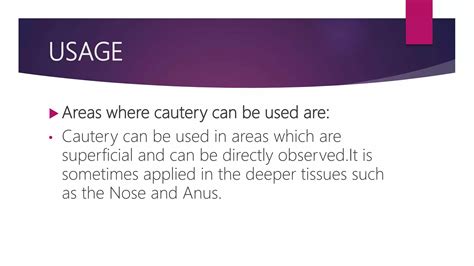 Cauterization Ppt