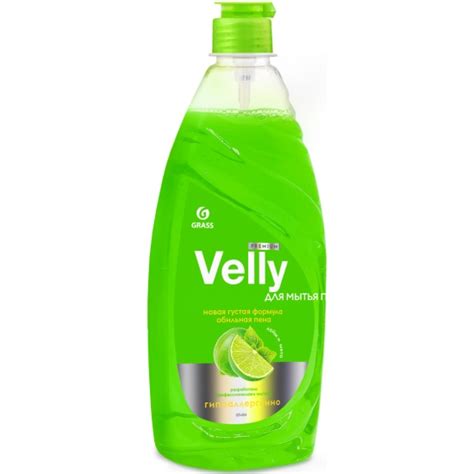 Средство для мытья посуды GRASS Velly Premium Лайм и мята, 500 мл ...