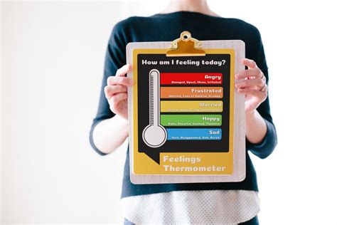 Feelings and Emotions Thermometer Tracker Kids Mental Health | Etsy