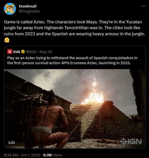 Survival Action RPG Ecumene Aztec Promises To Be More Historically Accurate Following