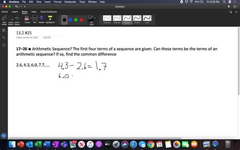 solved 17 26 arithmetic sequence the first four terms of a sequence