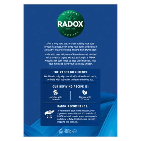 Radox Bath Therapy Muscle Soak Herbal Bath Salts Ocado